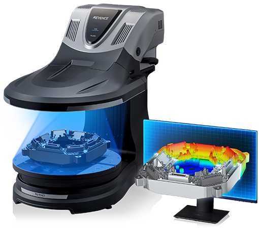 360°-3D-Scan "Place & Click"-Prinzip | Optisches 3D-Koordinatenmessgerät Modellreihe VL-700 ...